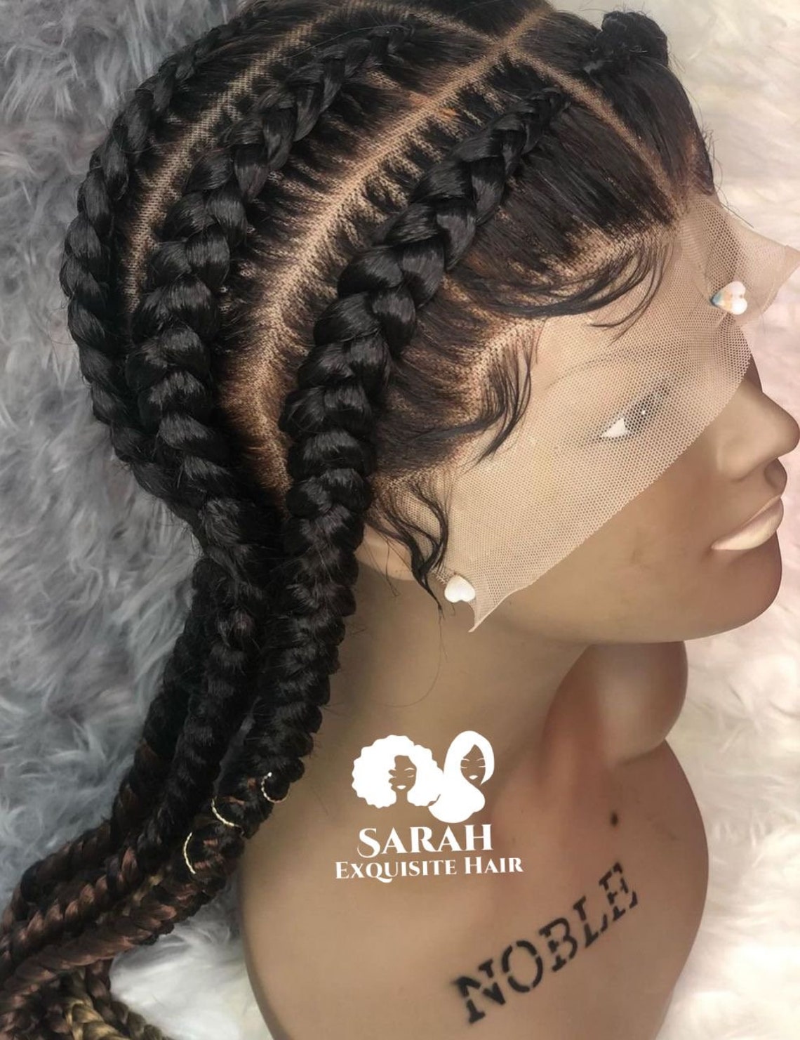 Cornrow Braided Wig, Ready to Ship Wigs Full Lace Cornrow Wigs - Etsy