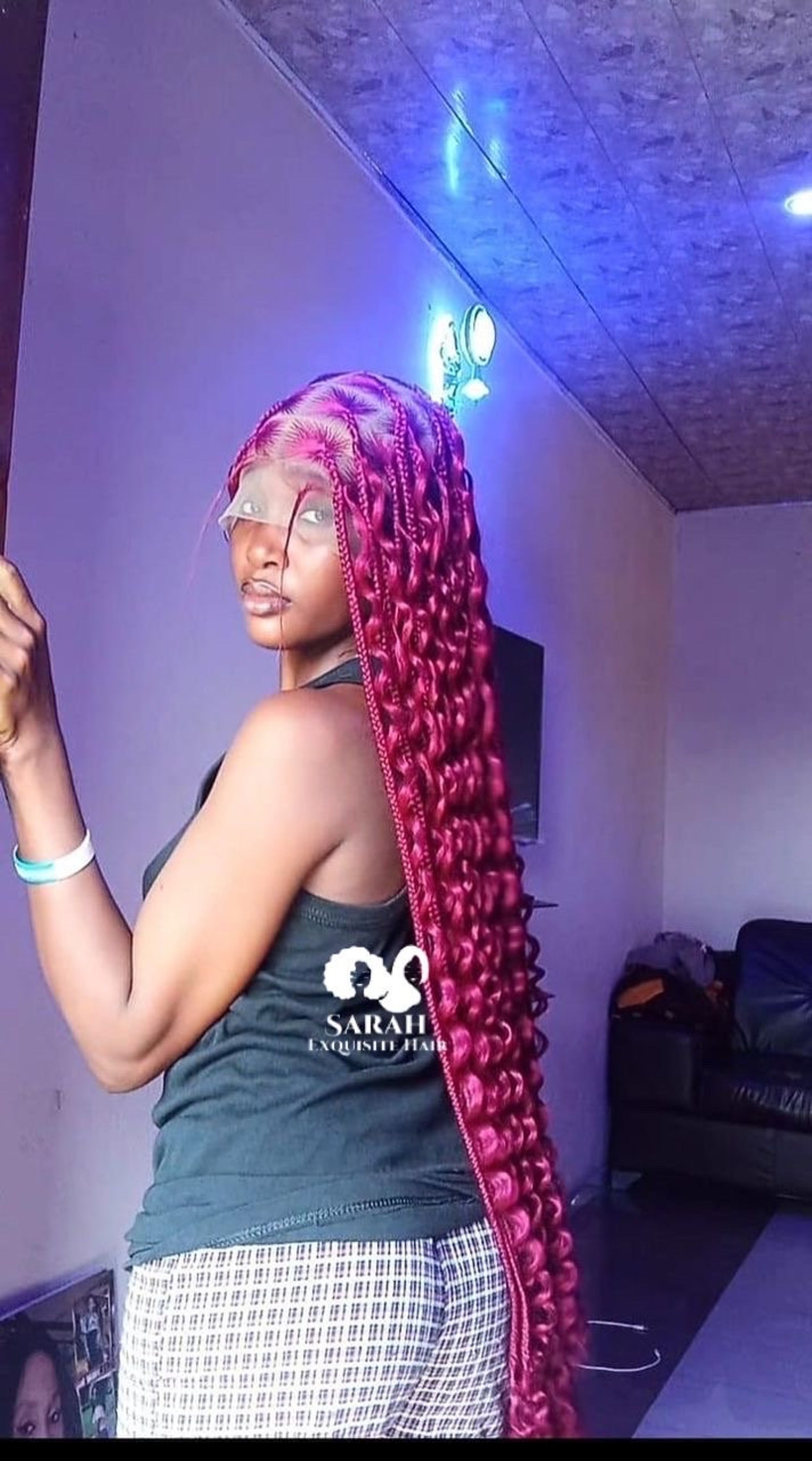Cornrows Twist, Trending Braids, Red Color Wig for Black Women ...