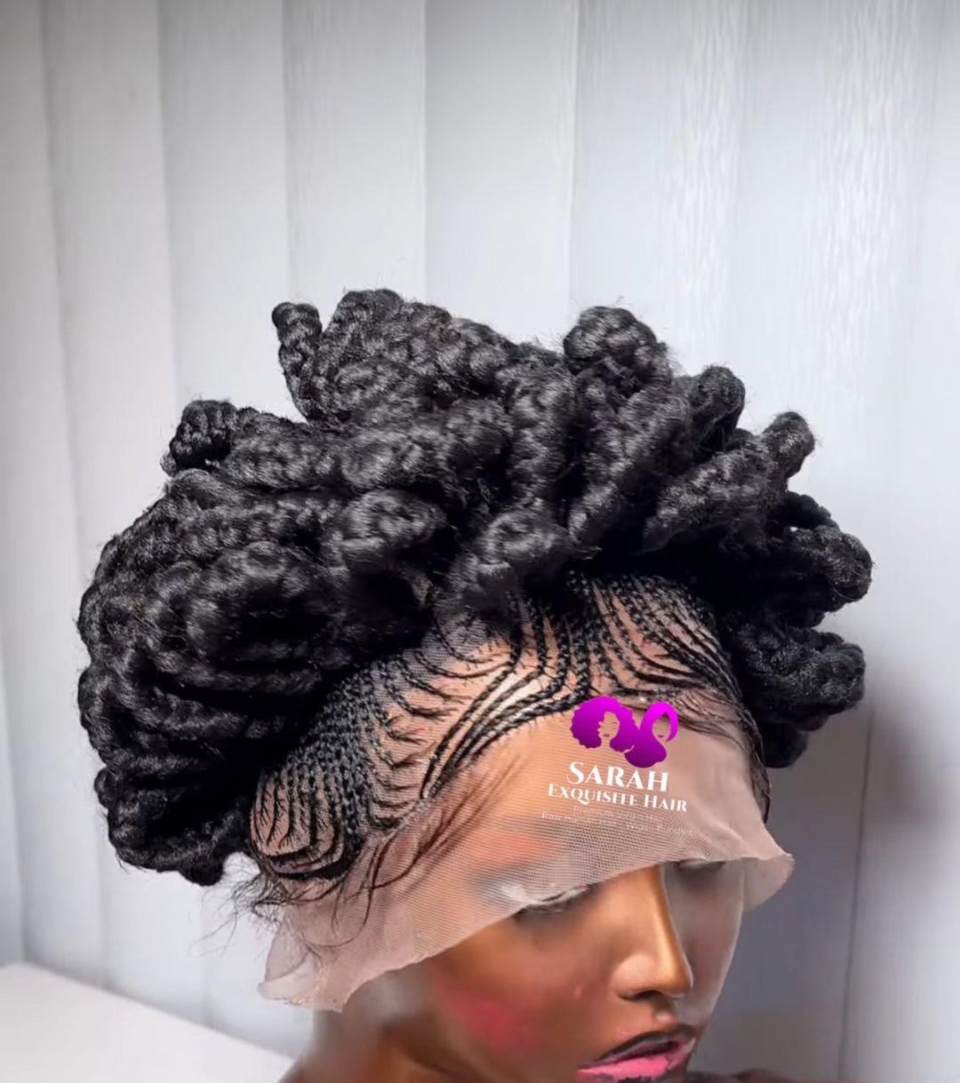 Handmade Curly Braided Wig: African Native Style Lace Front Wig - Etsy