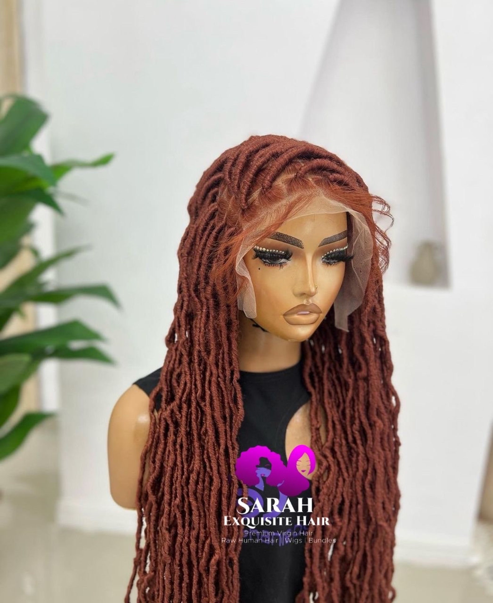 Ginger Locs Braided Wig: Long Braided Hairstyles - Etsy