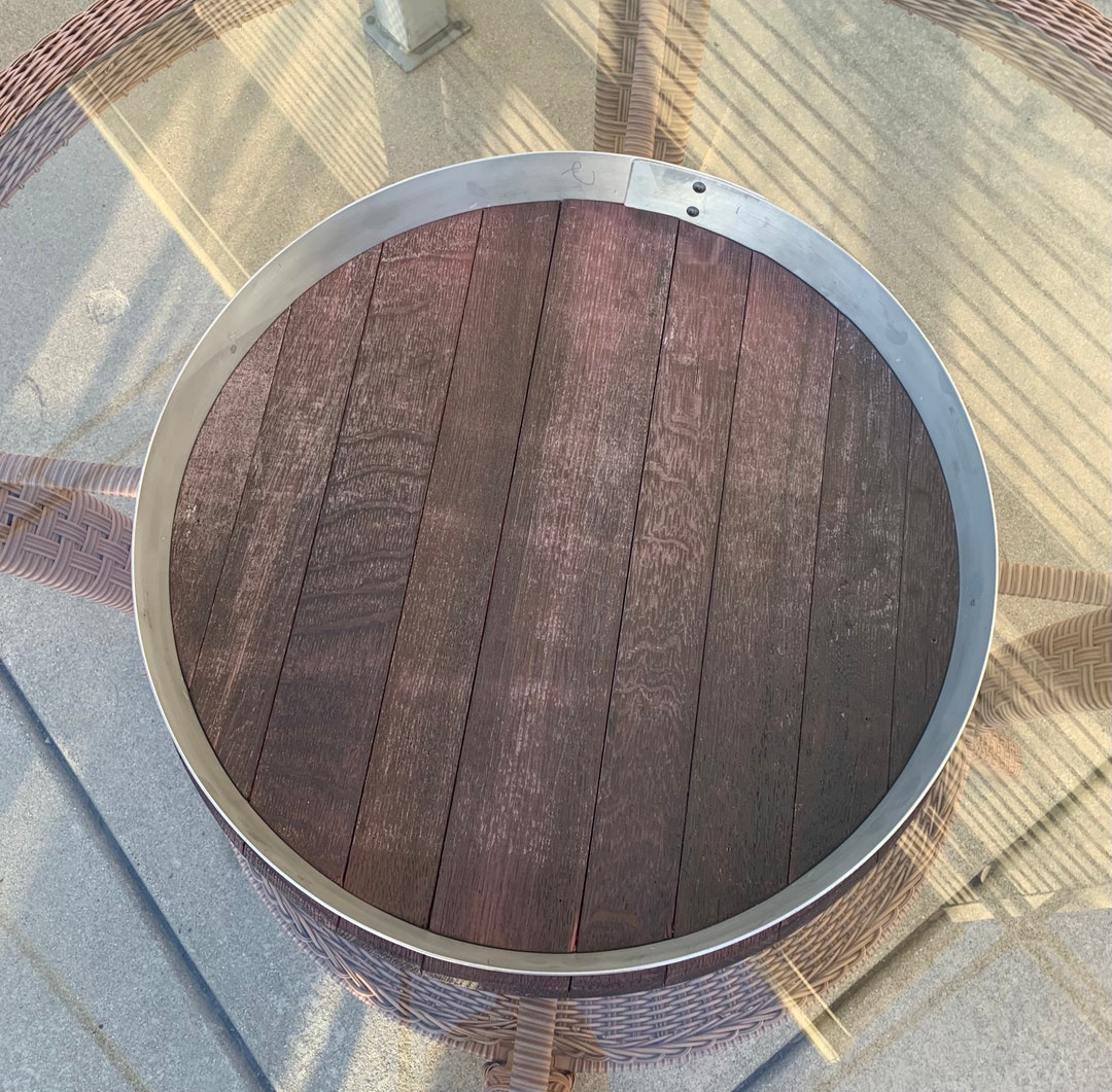 Lazy Susan Barrel Head Lazy Susan Wine Barrel Craft Lazy Susan Wine ...