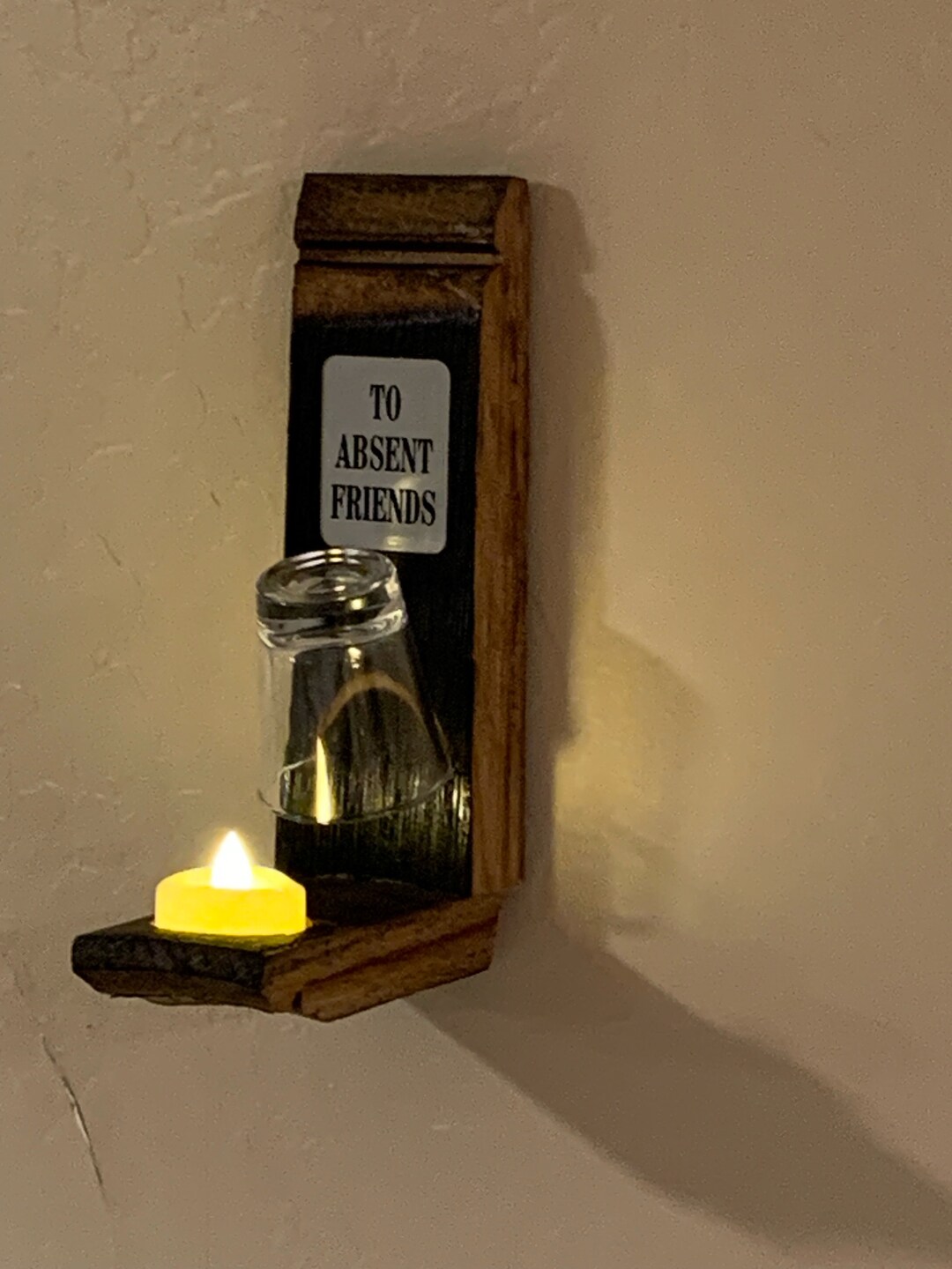 Handmade Bourbon Barrel Stave Memorial Sconce: Sympathy Gift - Etsy