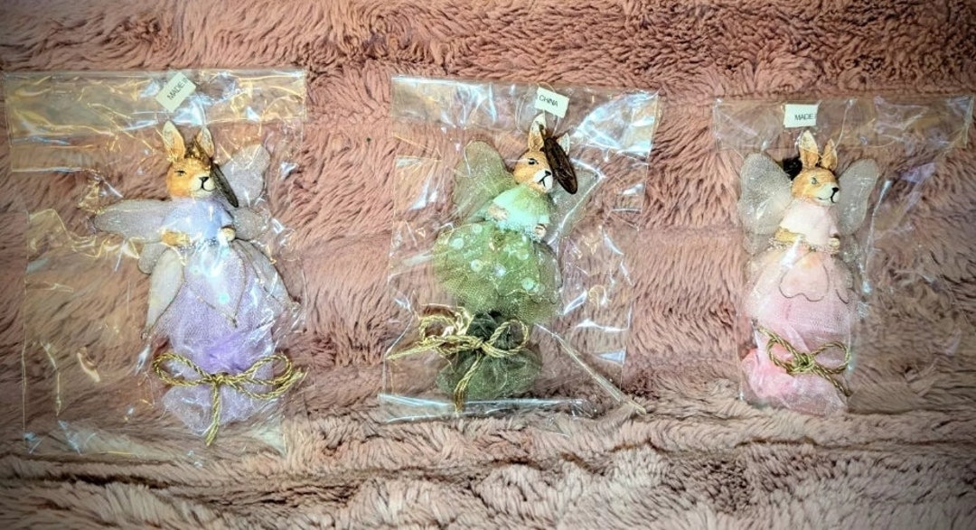 New Set of 3 Katherns Collection Bunnies Rabbit Fairies Vintage ...