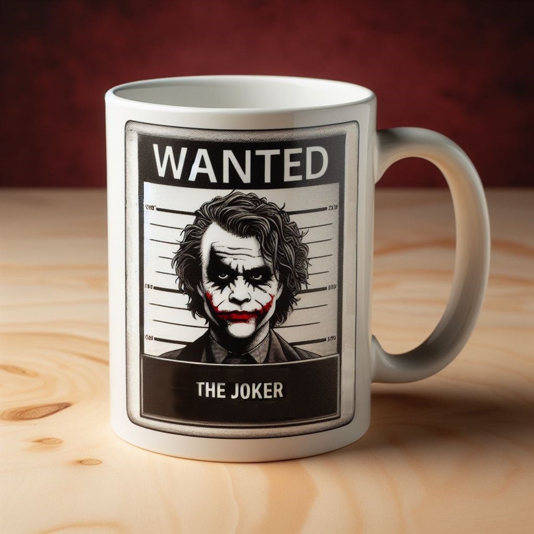 Gift Mug, the Joker Wanted Poster - Etsy