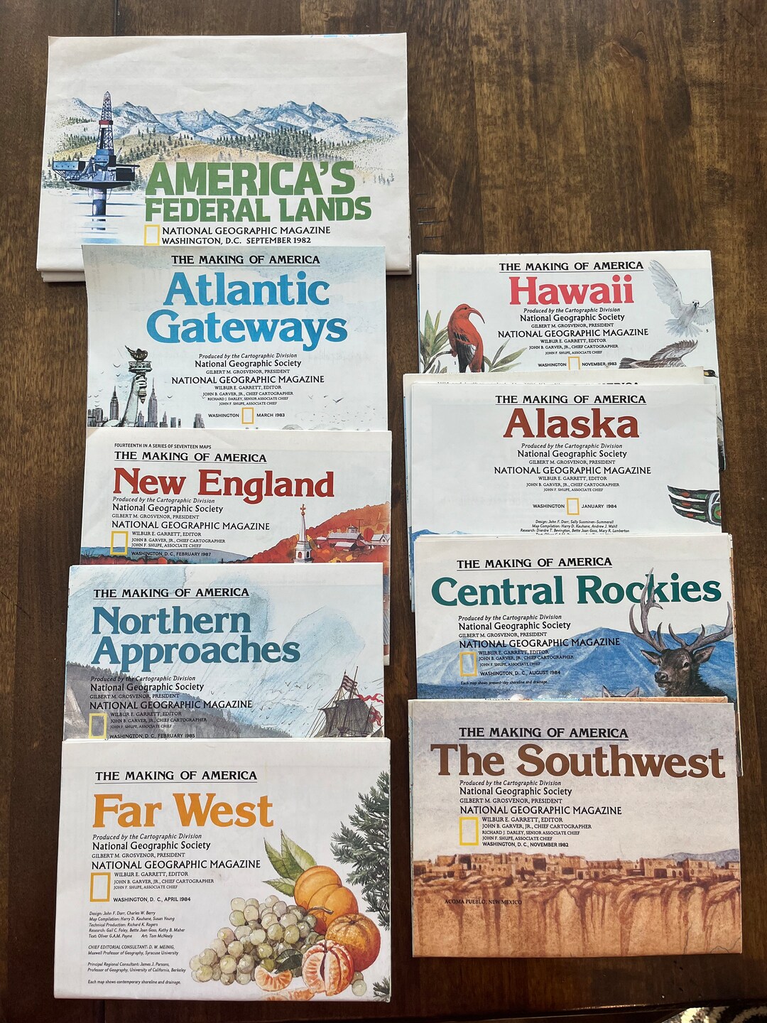 National Geographic Maps of the United States From the 80s - Etsy