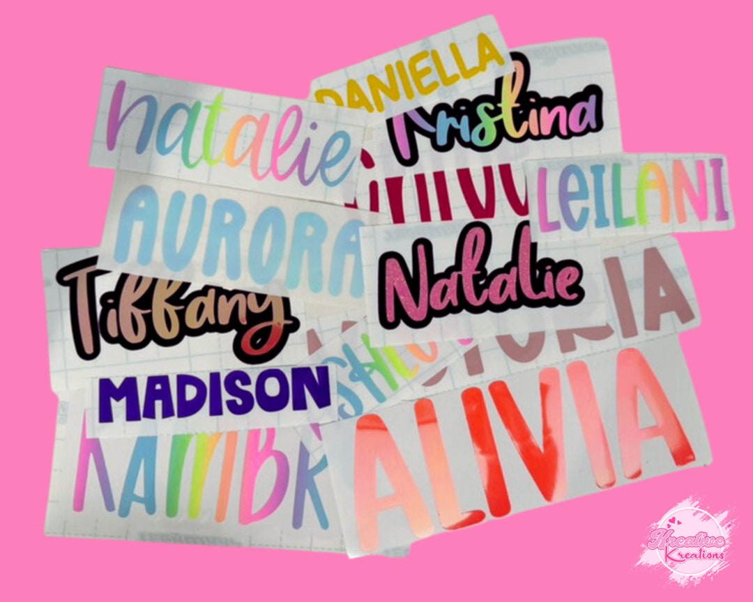 Name Decal | Personalized Name Sticker| Laptop Sticker | Water Bottle ...