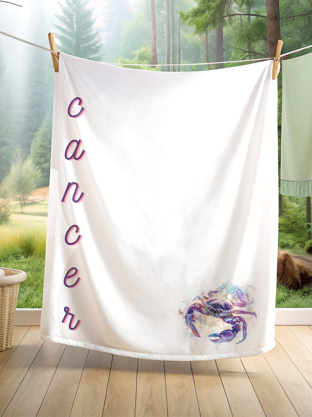 Warm Cancer Horoscope Blanket Birthday Gift Idea for New Baby Best ...