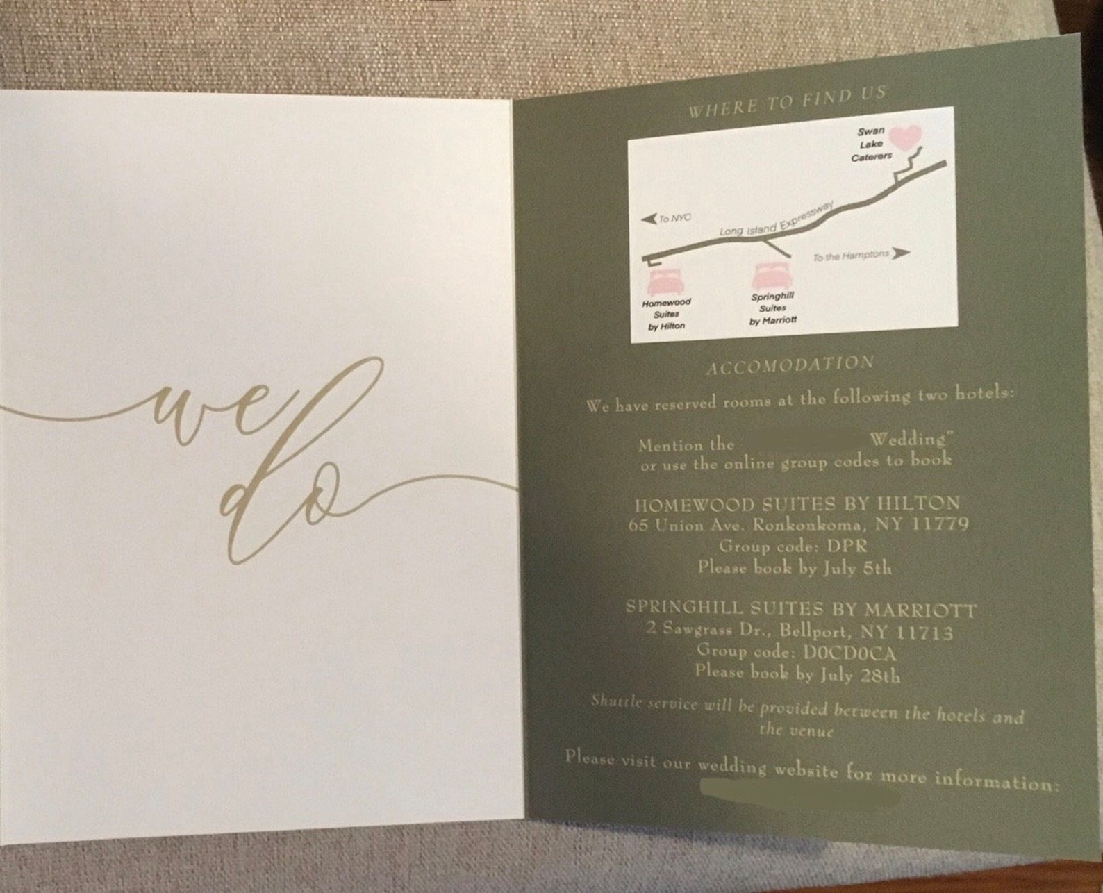 Custom Directions Map for Wedding Insert Card or Event Invitations ...