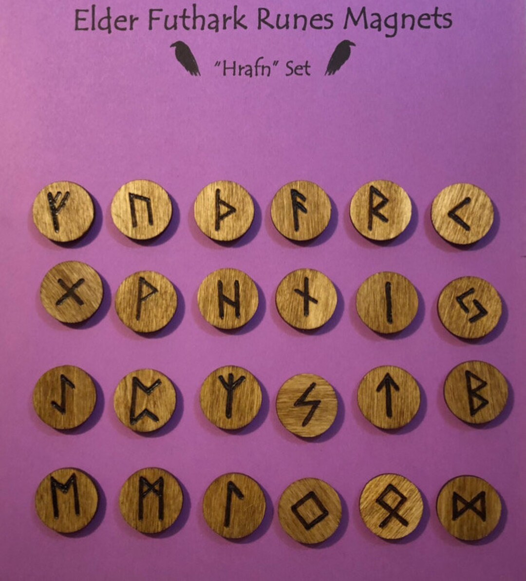 Elder Futhark Runes Magnets, 24 Pieces Viking and Norse Mythology ...