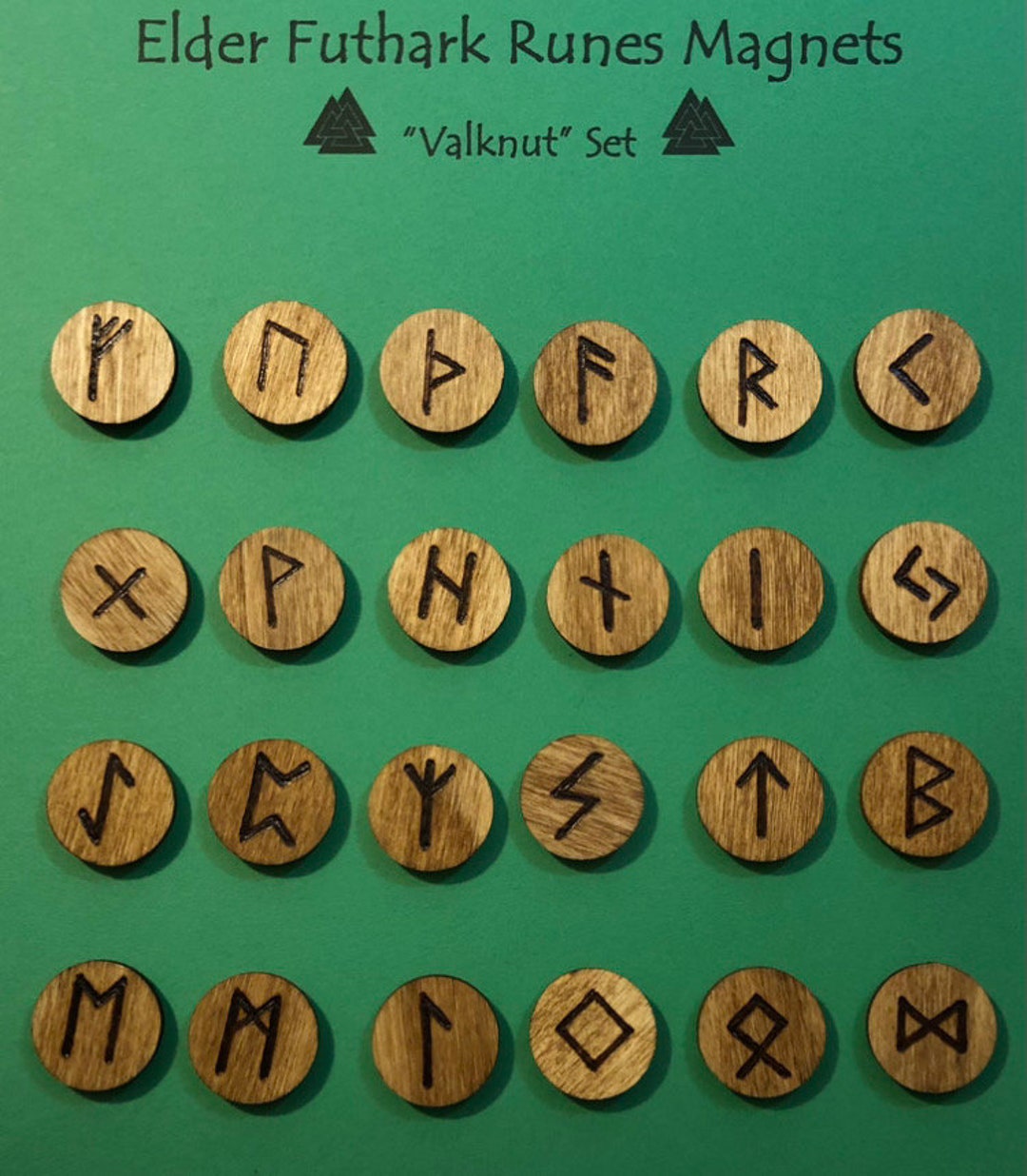 Elder Futhark Runes Magnets, 24 Pieces Viking and Norse Mythology ...