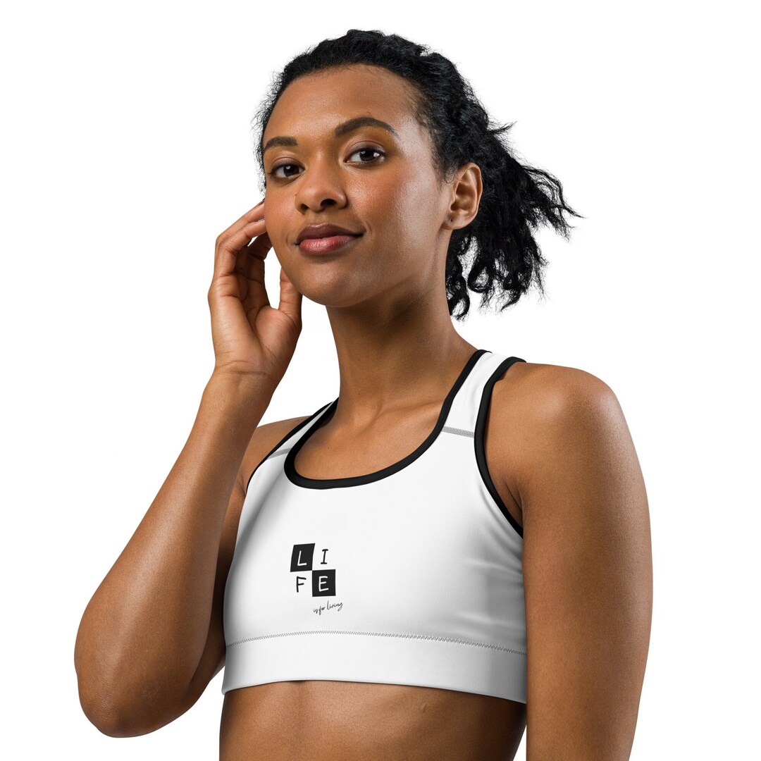 Motivational Sports Bra: 'life is for Living' - High-performance - Etsy