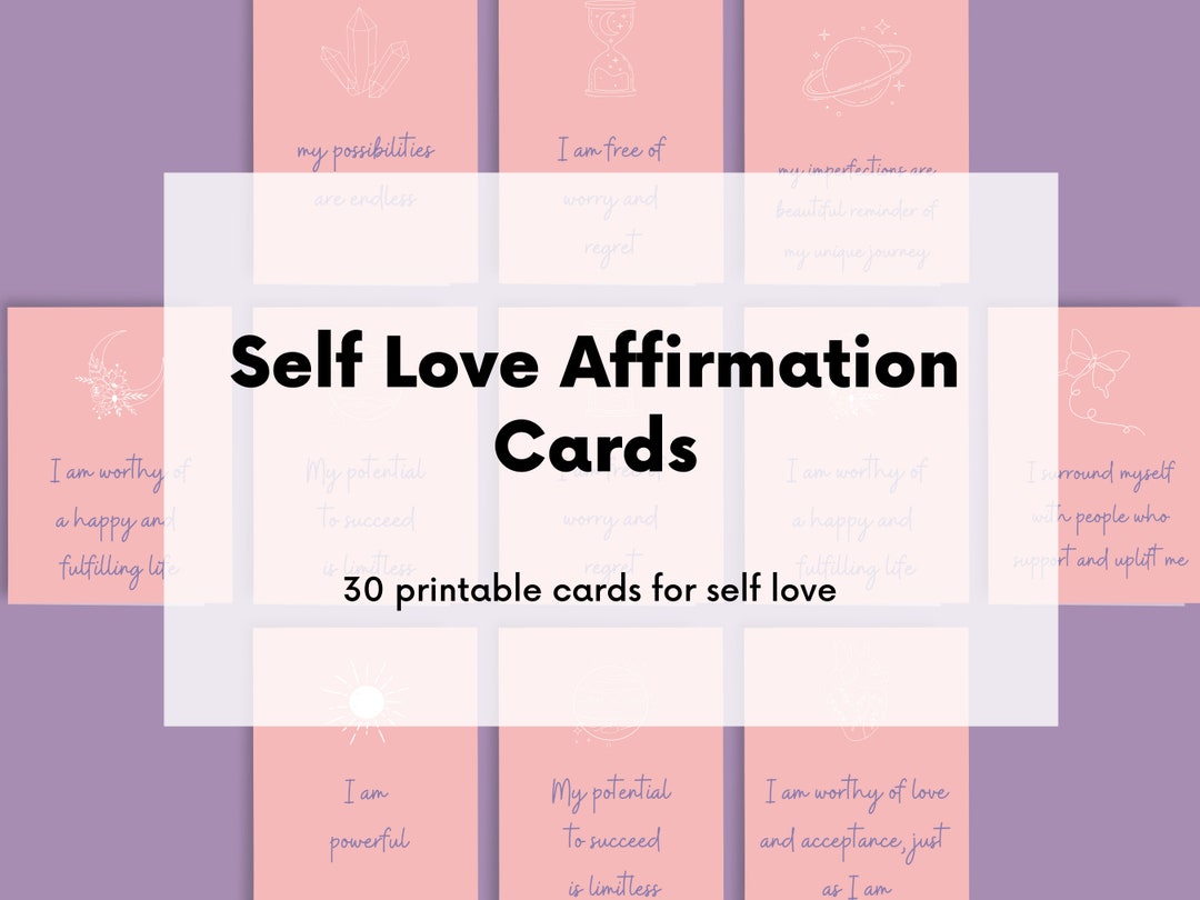 Self Love Affirmations Affirmation Cards for Self Love Positive Thought ...