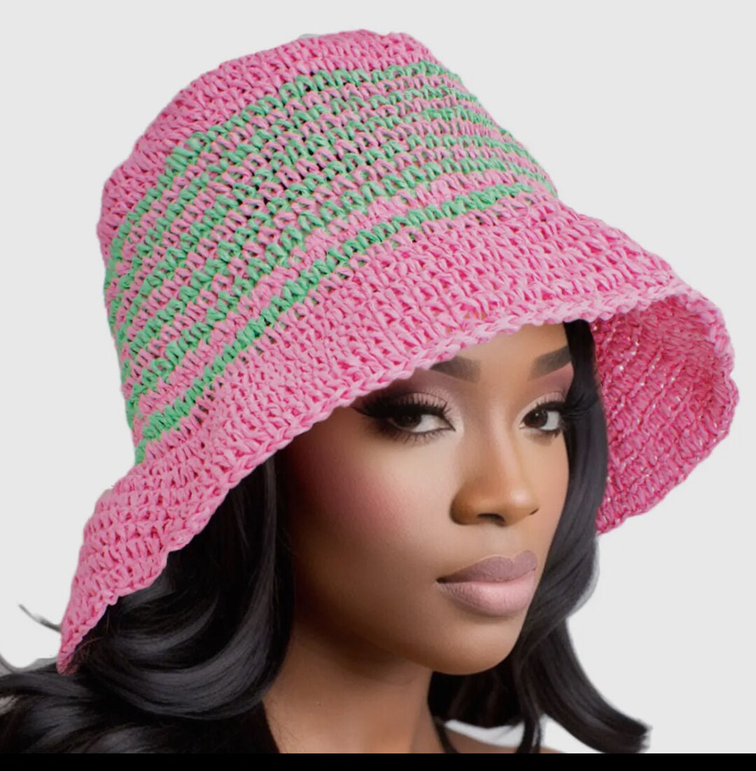 Alpha Kappa Alpha Bucket Hat Multi Stripe - Etsy