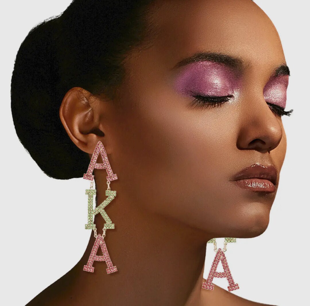 Alpha Kappa Alpha Earrings - Etsy