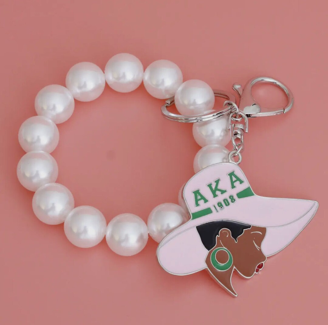 Alpha Kappa Alpha Pearl Hat Keychain - Etsy