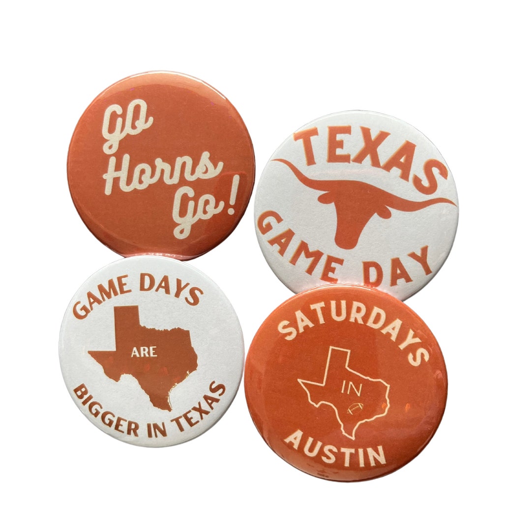 Texas Game Day Button 4 Pack - Etsy