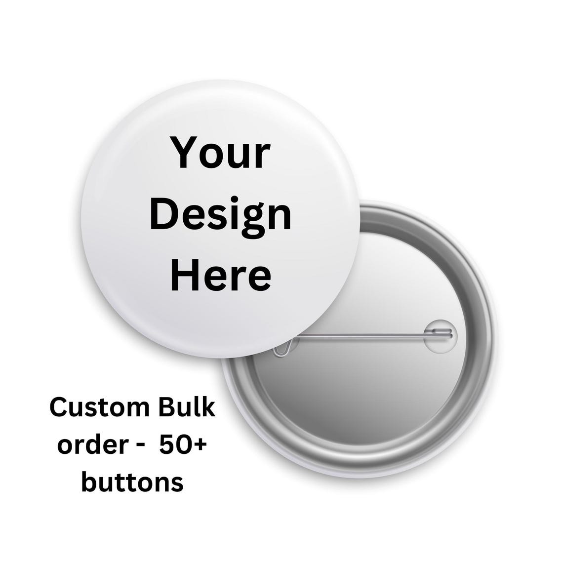 Bulk 50 Count Custom Buttons - Etsy