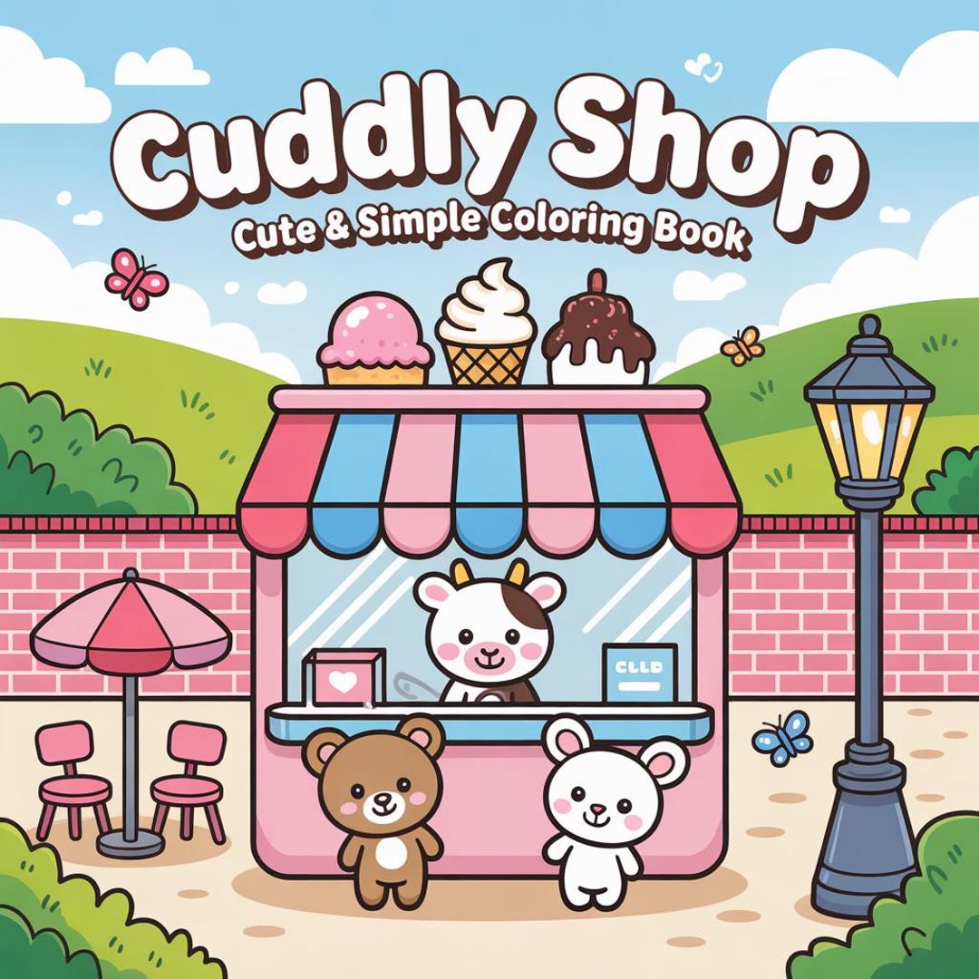Cuddly Shop: A Cute and Simple Coloring Book Featuring Adorable Animals ...