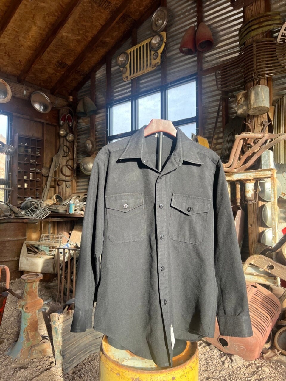 Vintage Worker Shirt Industrial Work Shirt Mechanic Style Shirt - Etsy