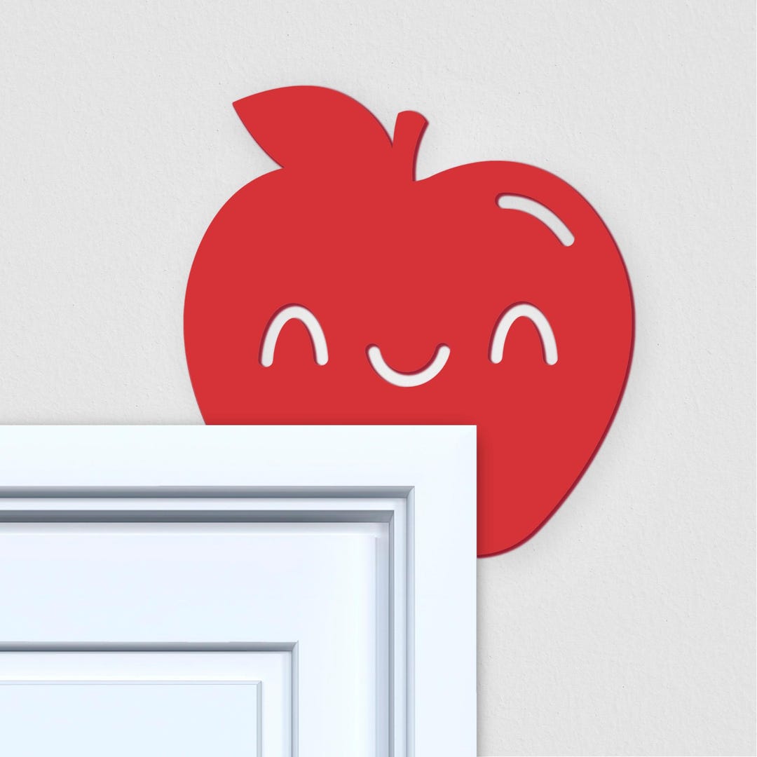 Happy Apple Door Topper - Apple Door Corner - Apple Door Frame Topper ...