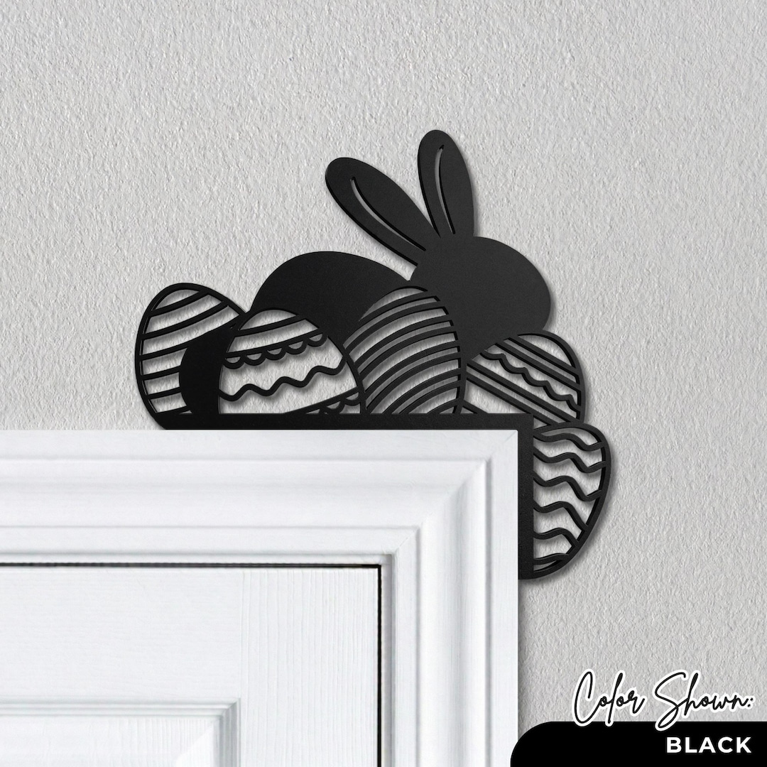 Easter Bunny Door and Window Frame Topper - Reversible Easter Door ...