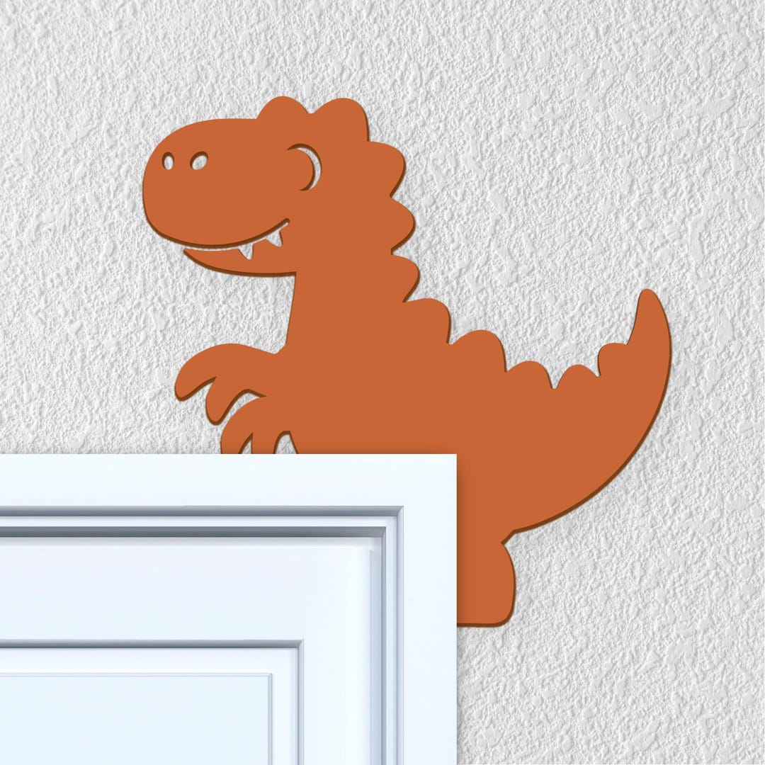 Tyrannosaurus Rex Door Frame Topper - Reversible Dinosaur Door Corner ...