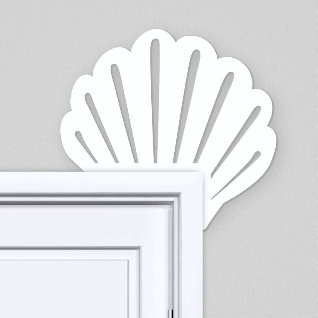 Reversible Sea Shell Door Corner - Beach Door Topper - Scallop Shell ...