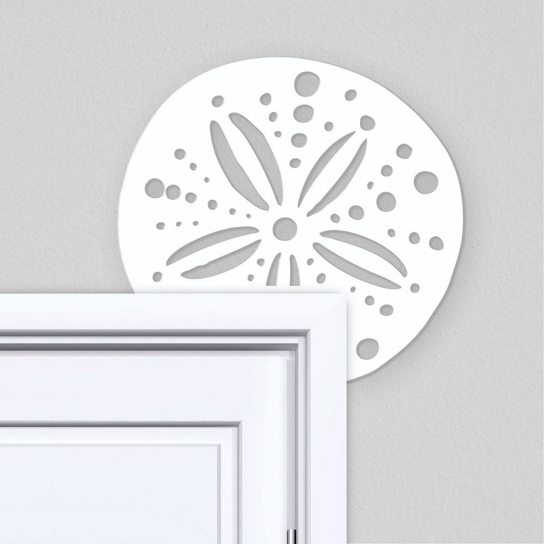 Reversible Sand Dollar Door Corner - Beach Door Topper - Sea Shell Door ...