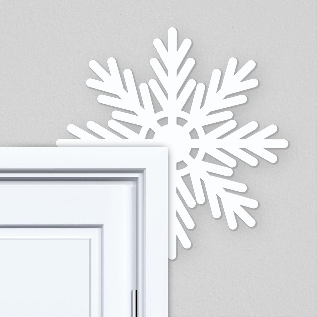 Pretty Snowflake Door Frame Topper - Snowflake Door Corner - Christmas ...