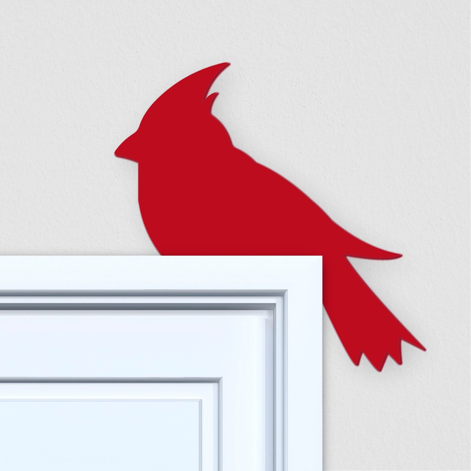 Red Cardinal Door Topper - Reversible Cardinal Door Decoration - Bird ...