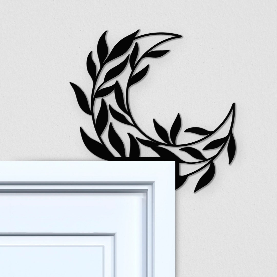 Reversible Floral Moon Door Corner - Fantasy Moon Door Topper - Moon ...
