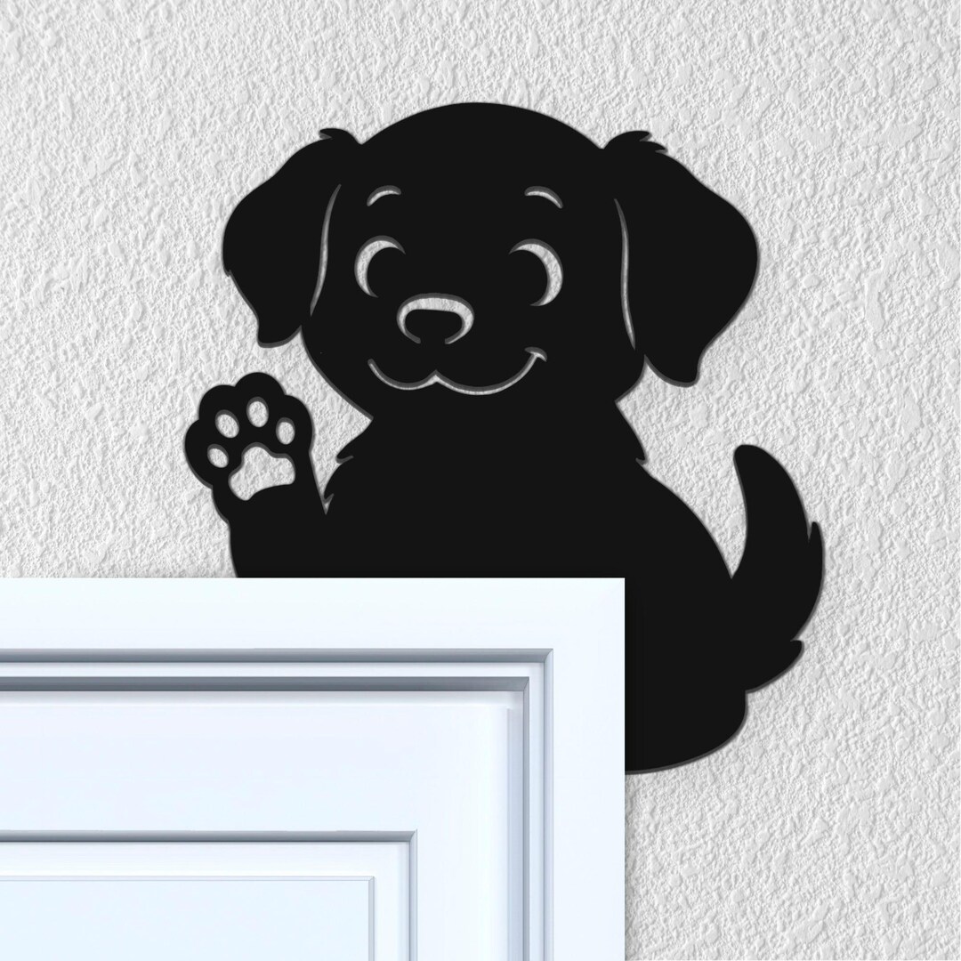 Puppy Dog Door Frame Topper - Reversible Dog Door Corner - Puppy Door ...