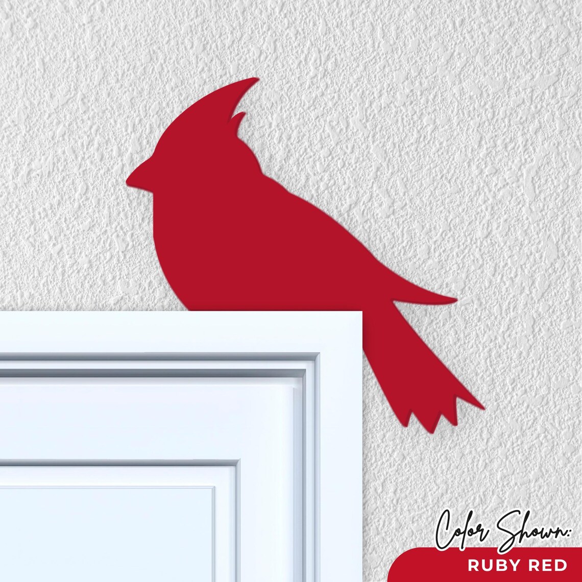 Red Cardinal Door Topper - Reversible Cardinal Door Decoration - Bird ...
