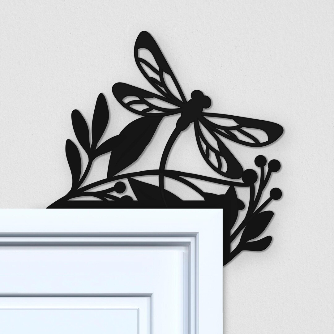 Dragonfly Garden Door Corner - Dragonfly Door Topper - Dragonfly Door ...