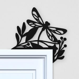 Dragonfly Garden Door Corner - Dragonfly Door Topper - Dragonfly Door ...