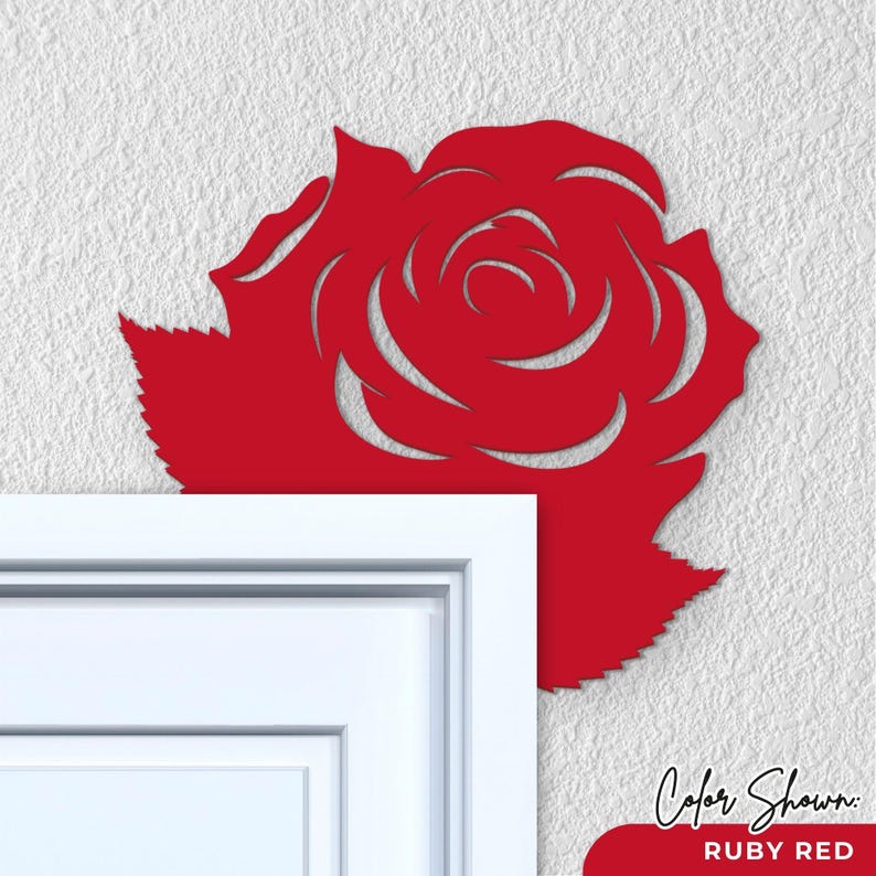 Rose Door Topper - Reversible Rose Door Corner - Flower Door Topper ...