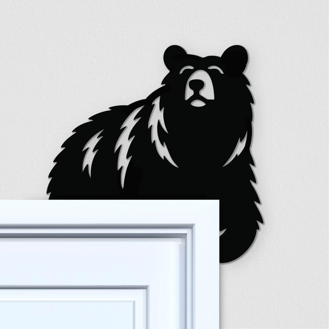 Reversible Bear Door Corner - Grizzly Bear Door Topper - Black Bear ...