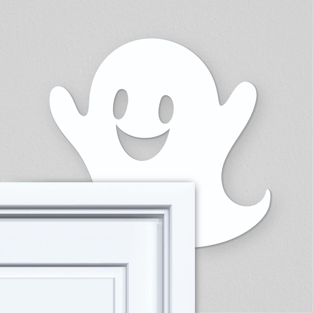 White Ghost Door Frame Topper - Ghost Door Corner - Ghost Door Topper ...