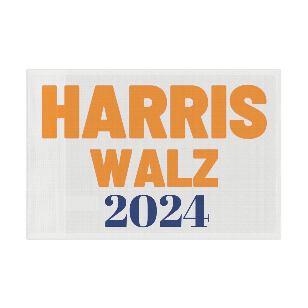 Kamala Harris and Tim Walz 2024 Flag - Etsy