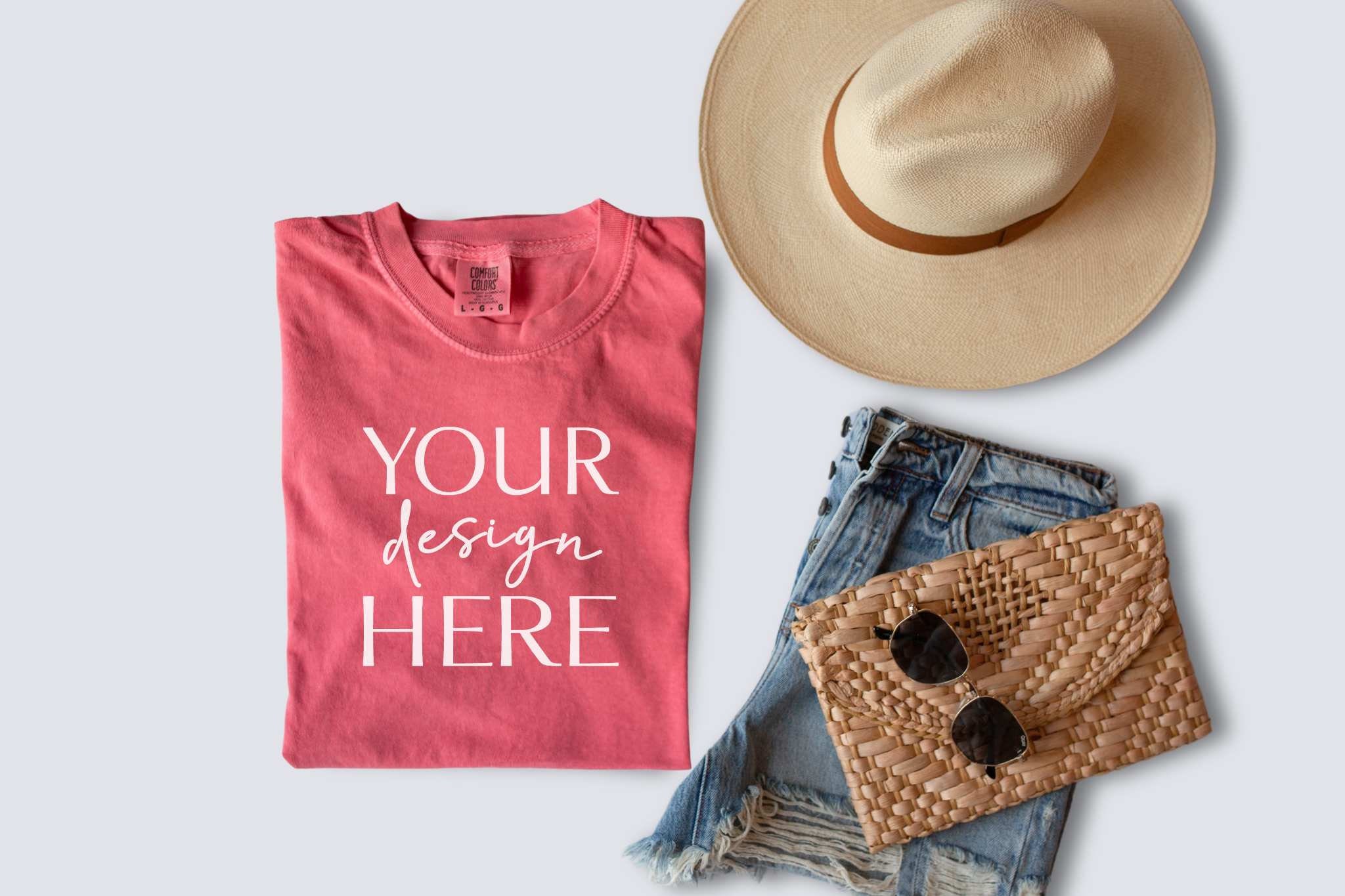 Watermelon Mockup Comfort Color Mockup C1717 Mockup Comfort Colors 1717 ...