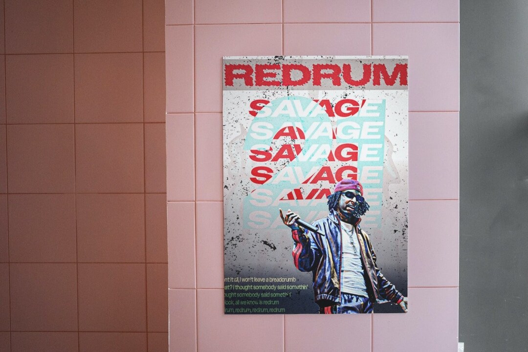 21 SAVAGE Redrum Rap Poster Digital Art Wall Poster Hip-hop Music Wall Art Urban Decor - Etsy