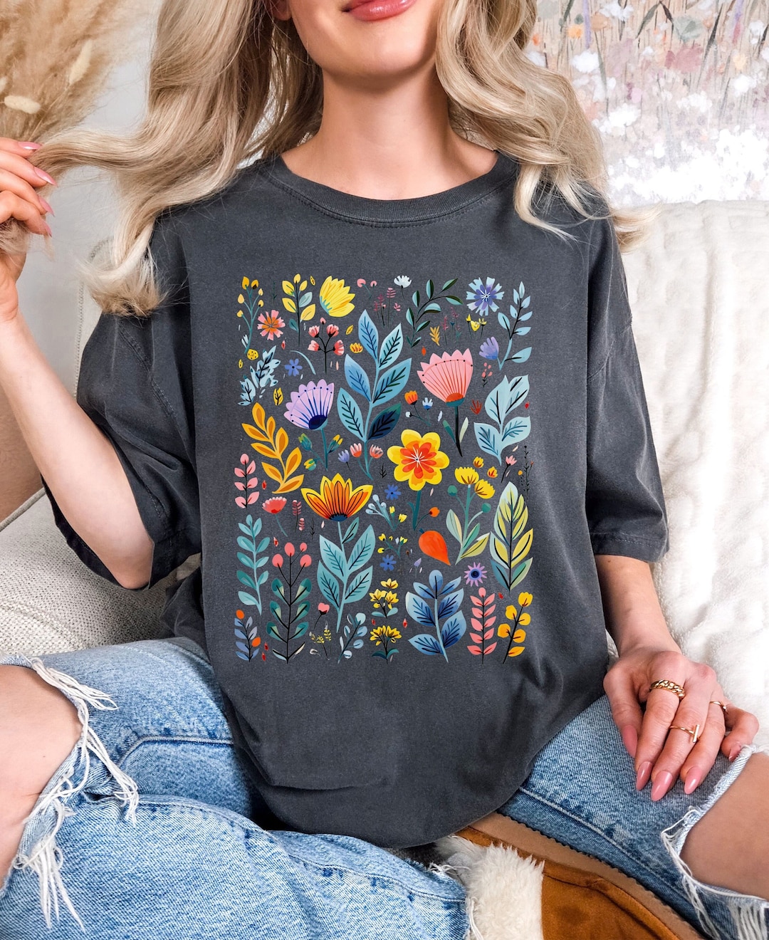 Wildflower Tshirt, Wild Flowers Shirt, Floral Tshirt, Flowers Shirt ...