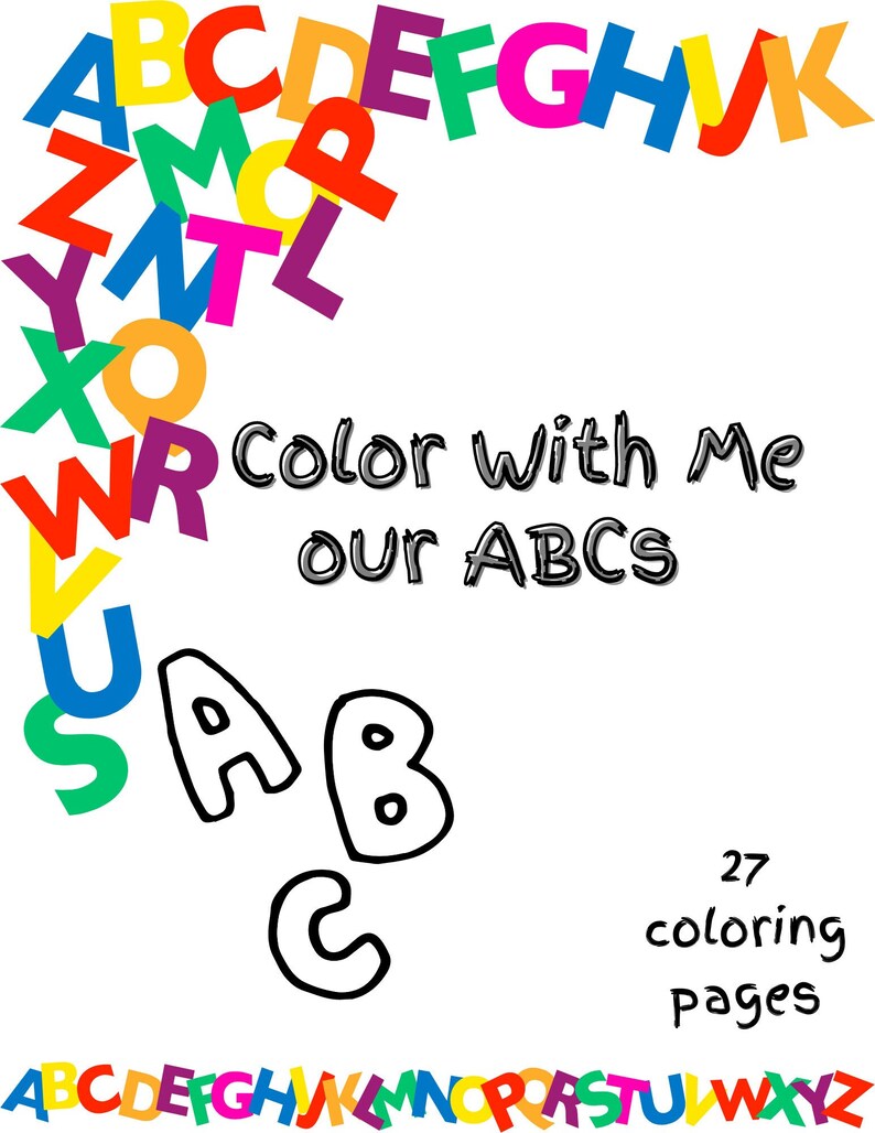 ABC Coloring Pages Alphabet Words and Pictures 27 Pages of Educational ...