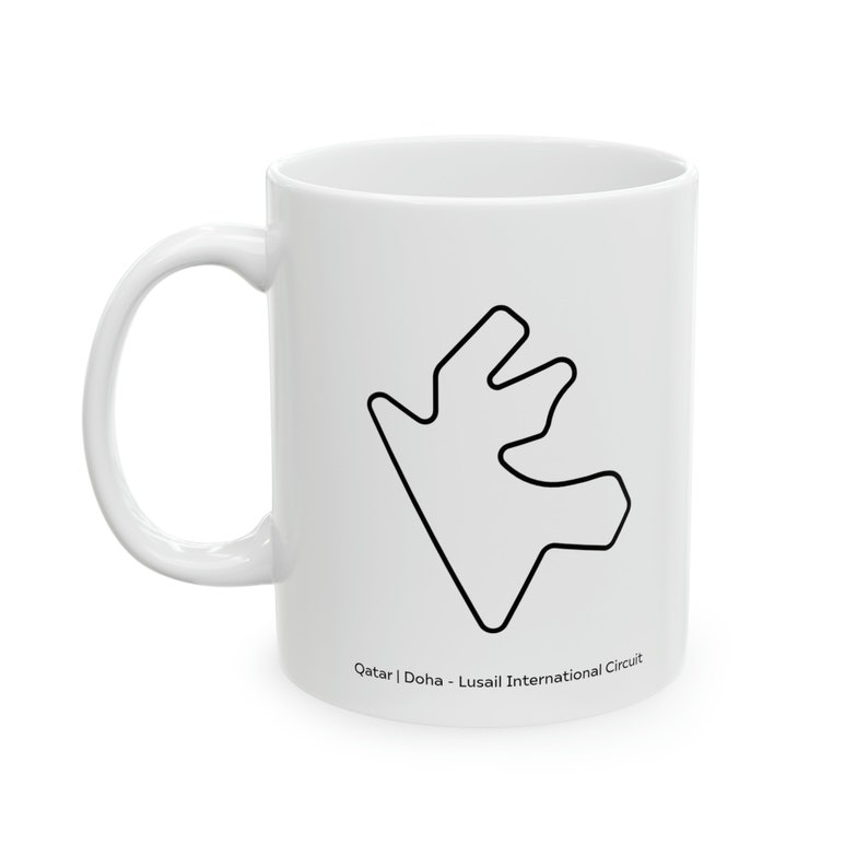 Race Circuit - Lusail International - Doha, Qatar White Ceramic Mug ...