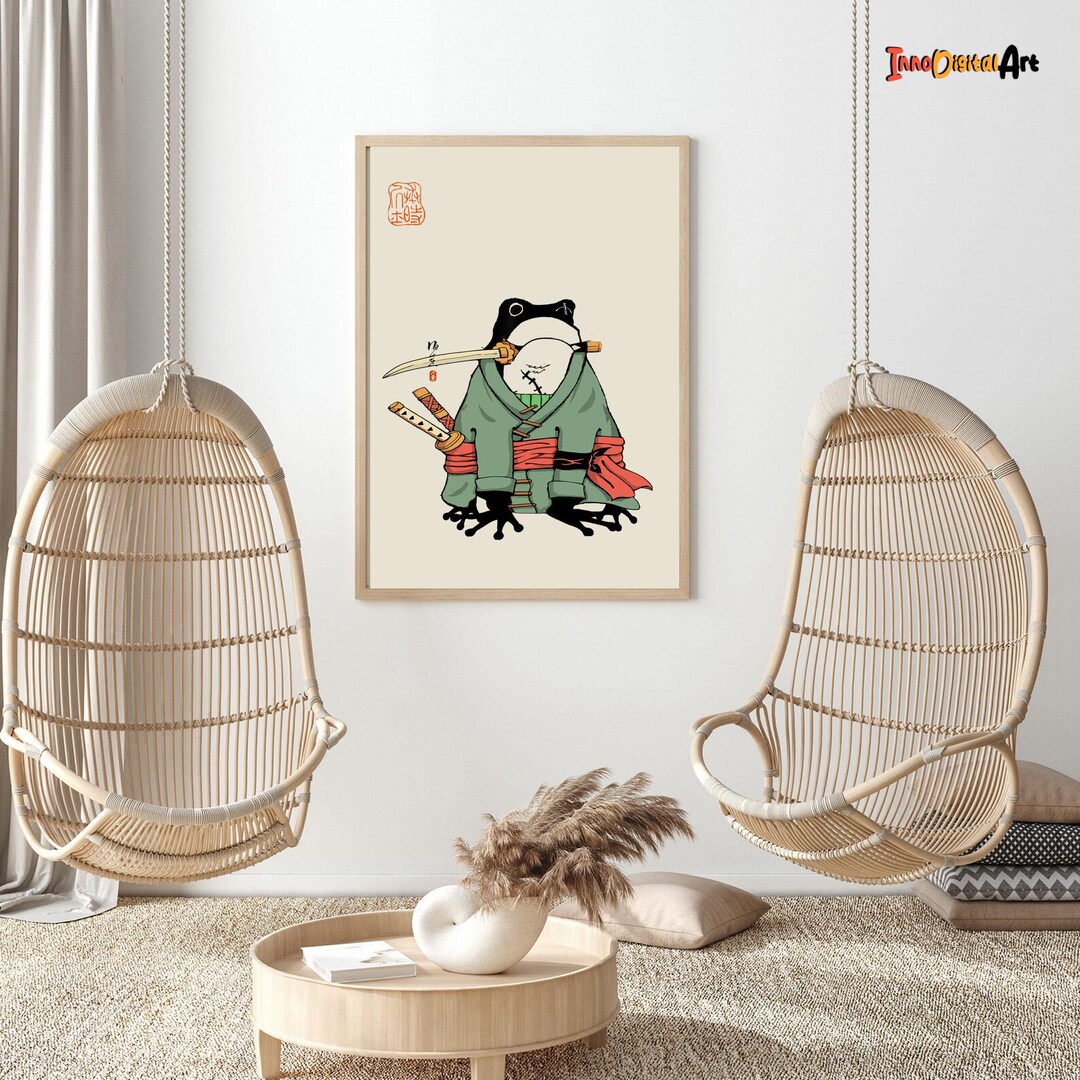 Japanese Grumpy Frog Matsumoto Hoji Toad Woodblock Art Print, Japanese ...