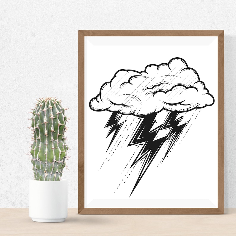 Thunder SVG, Lightning Svg, Storm Svg, Thunder Clipart, Thunder Files ...