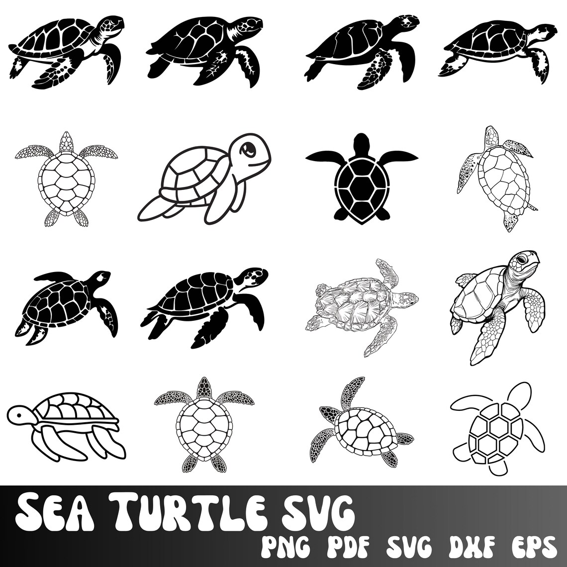 Turtle Svg Sea Turtle Svg Turtle Png Turtle Clipart Turtle Svg Bundle ...