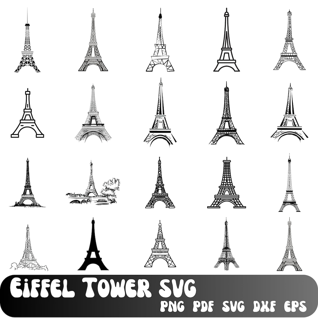 Eiffel Tower SVG, Paris SVG, Landmark SVG, Travel Svg, Eiffel Tower ...