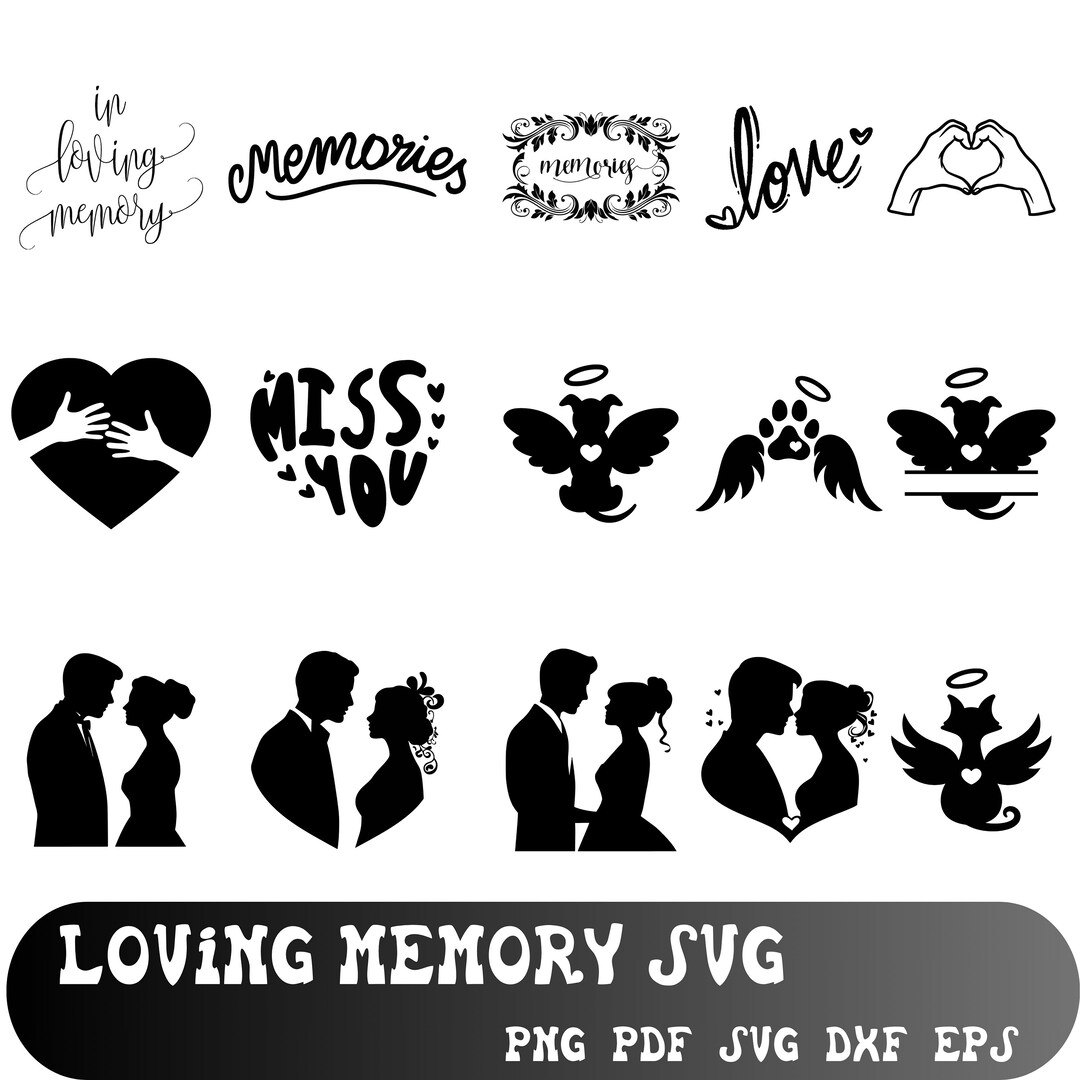 In Loving Memory Svg, Loving Memory Png, Memorial Svg, Rest in Peace ...