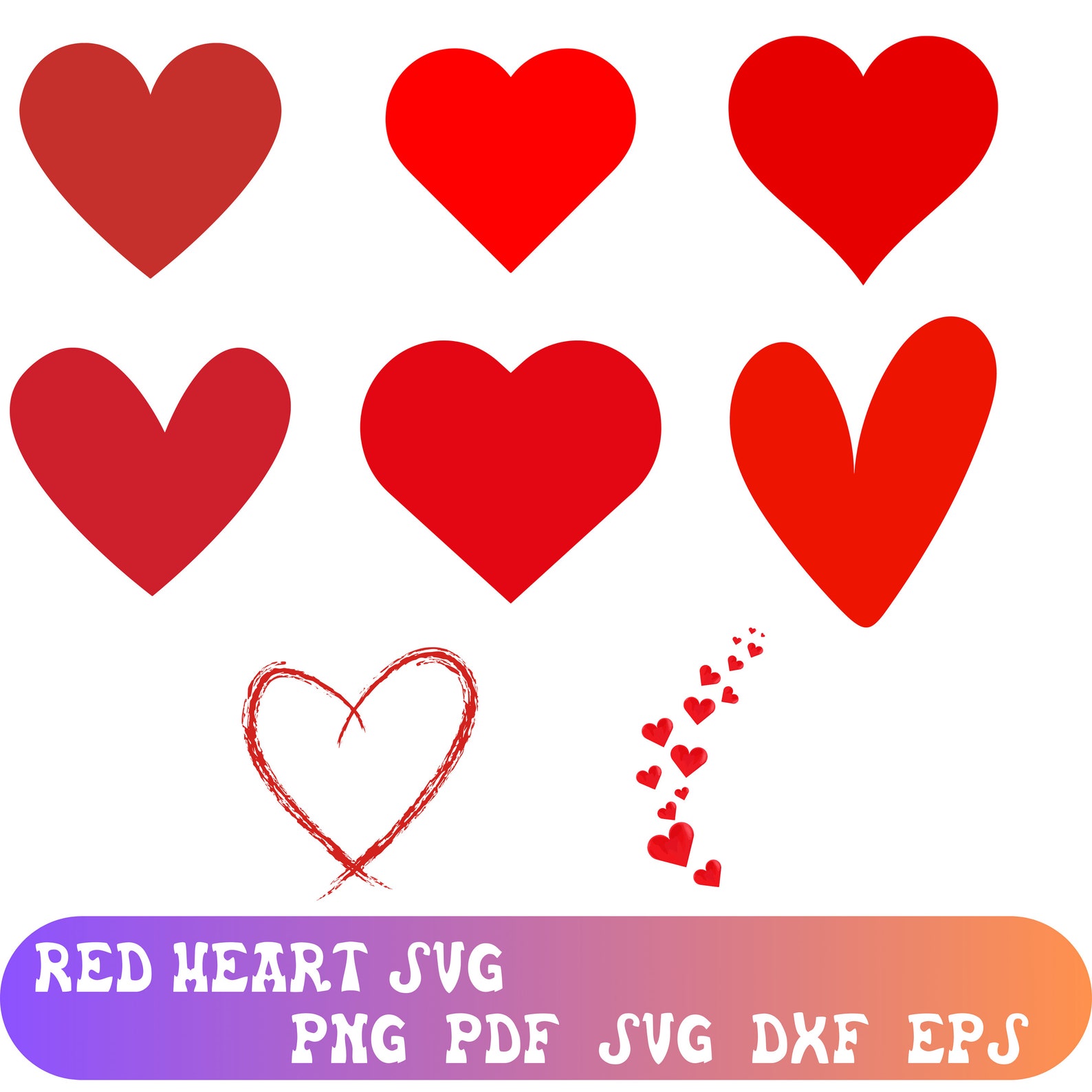 Red Heart SVG, Simple Heart Svg, Heart Png, Sublimation File, Cut File ...